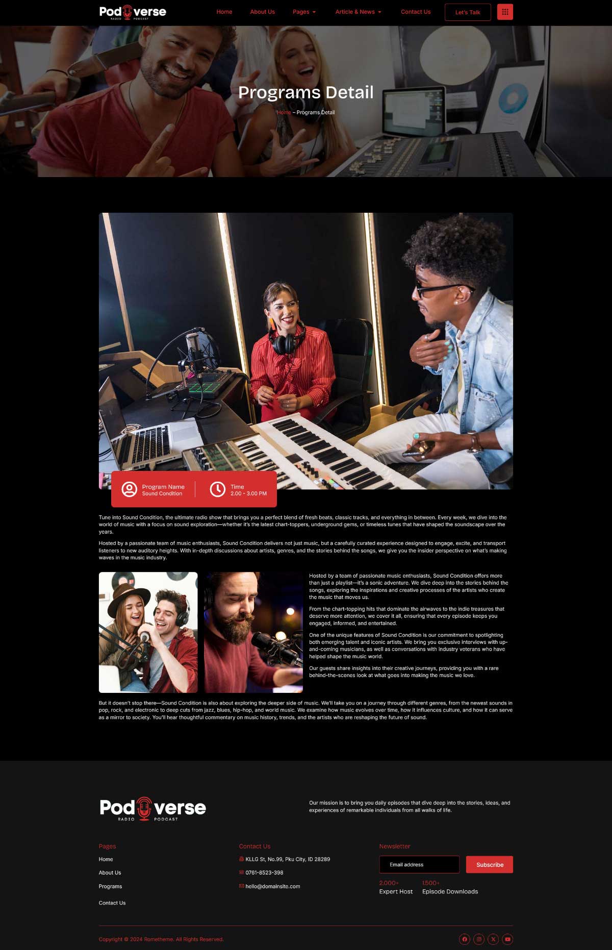 Podverse - Radio Station & Podcaster Elementor Template Kit by Rometheme